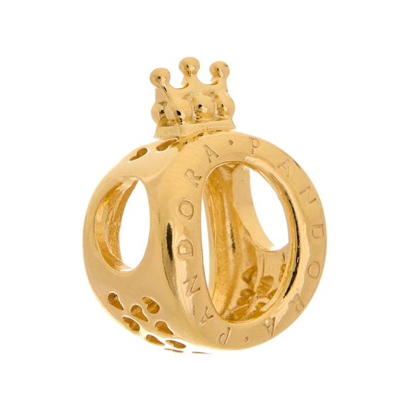 Pandora | Jewelry | Pandora Shine 8k Plated Crown Logo Charm | Poshmark